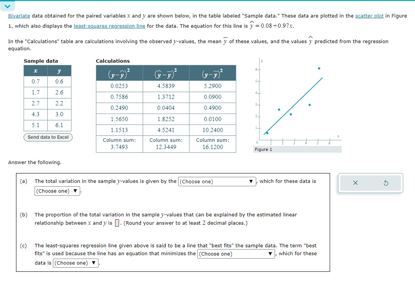 Solved Bivariate data obtained for the paired variables x | Chegg.com