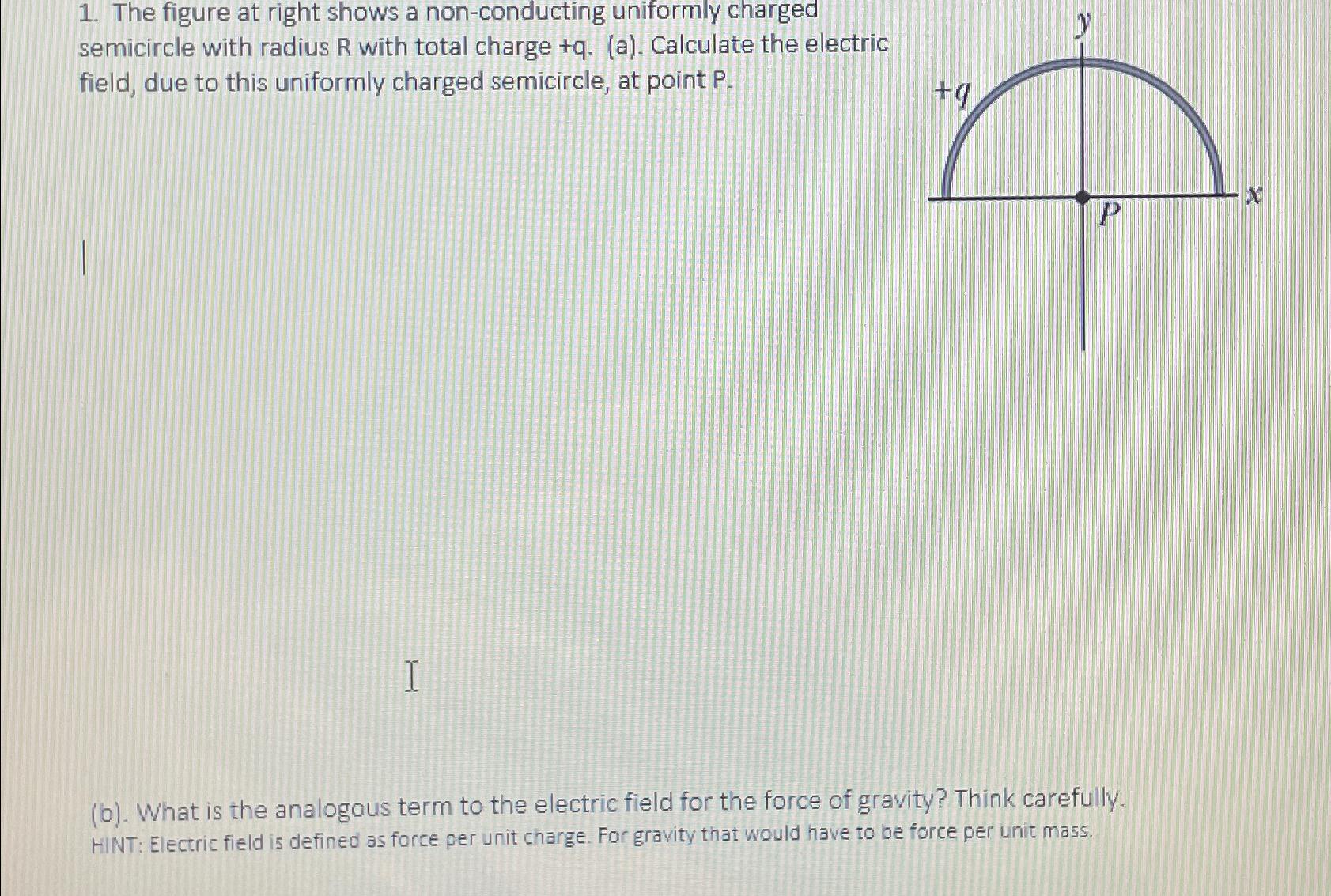 Solved The figure at right shows a non-conducting uniformly | Chegg.com