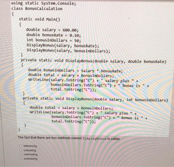 Solved using static System.Console; class Movie static void | Chegg.com
