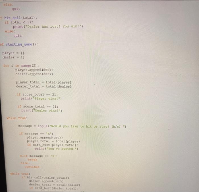 Solved Where am i going wrong? Why wont the actual game | Chegg.com