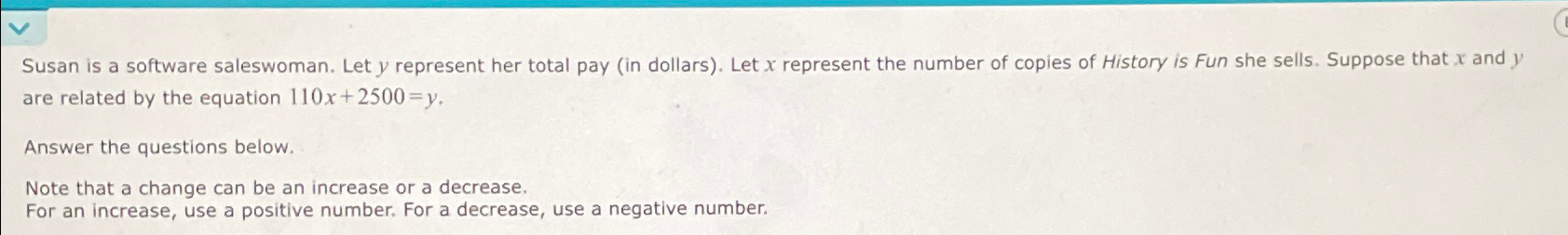 Solved Susan is a software saleswoman. Let y ﻿represent her | Chegg.com