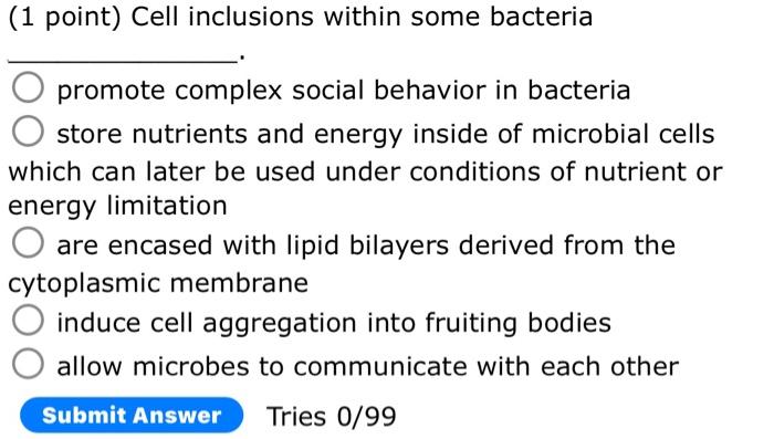 Inclusions In Bacteria