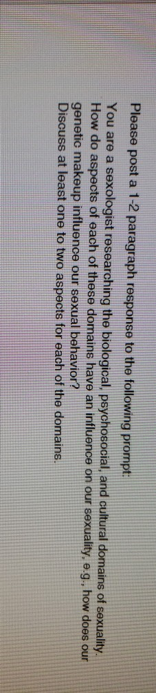 Solved Please post a 1-2 paragraph response to the following | Chegg.com