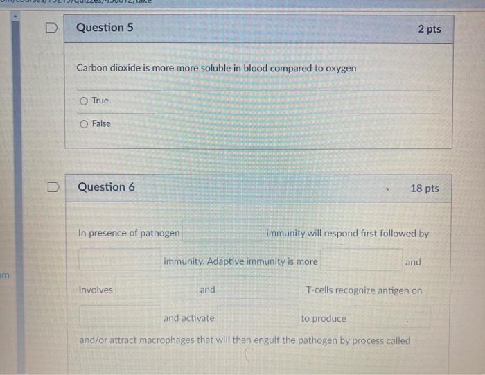 Solved Carbon dioxide is more more soluble in blood compared | Chegg.com Solved Carbon dioxide is more more soluble in blood compared | Chegg.com