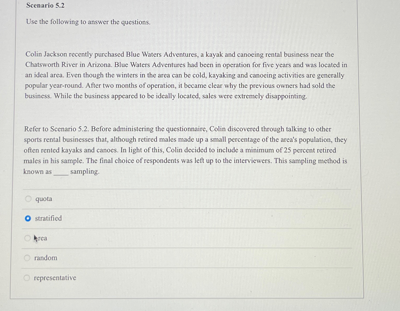 Solved Scenario 5.2Use the following to answer the | Chegg.com