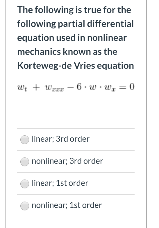 Solved The following is true for the following partial | Chegg.com