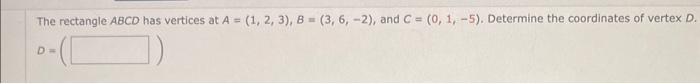 Solved The rectangle ABCD has vertices at | Chegg.com