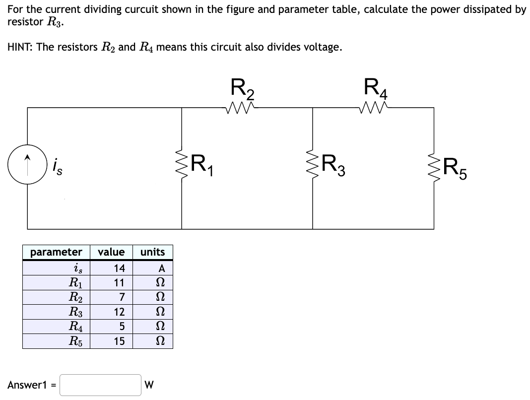 Solved For the current dividing curcuit shown in ﻿the figure | Chegg.com