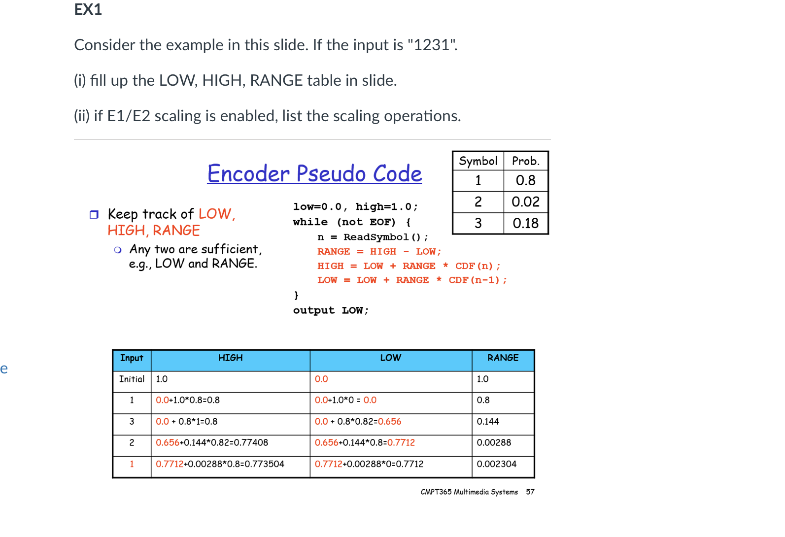 Consider the example in this slide. If the input is | Chegg.com