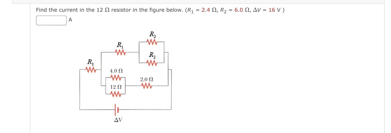Solved Find the current in the 12Ω ﻿resistor in the figure | Chegg.com
