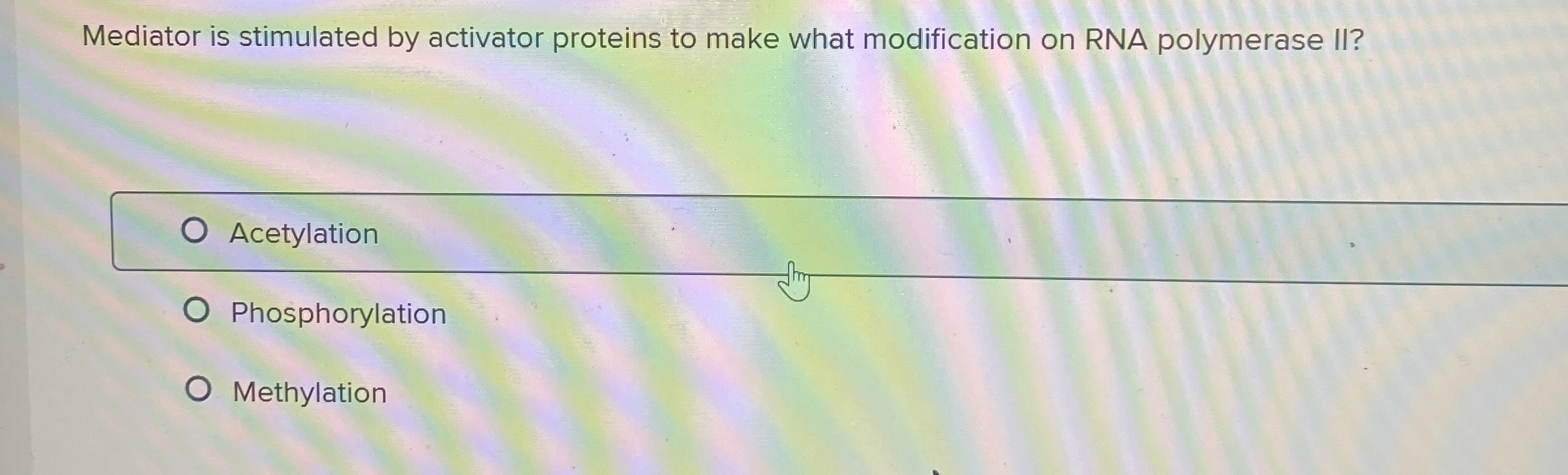 Solved Mediator is stimulated by activator proteins to make | Chegg.com