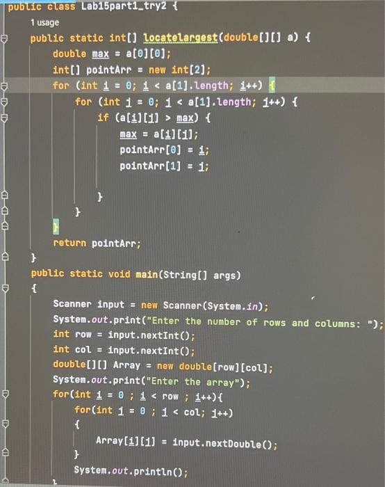 Solved Write the following method that returns the location | Chegg.com