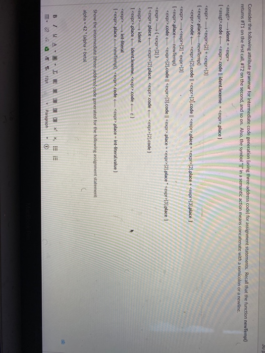 30 D Consider the following attribute grammar for | Chegg.com