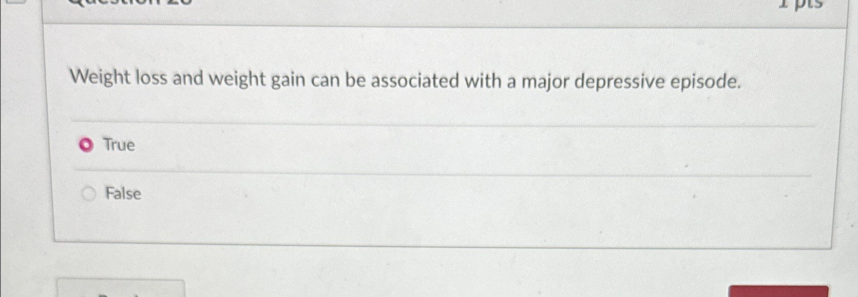 Solved Weight loss and weight gain can be associated with a | Chegg.com