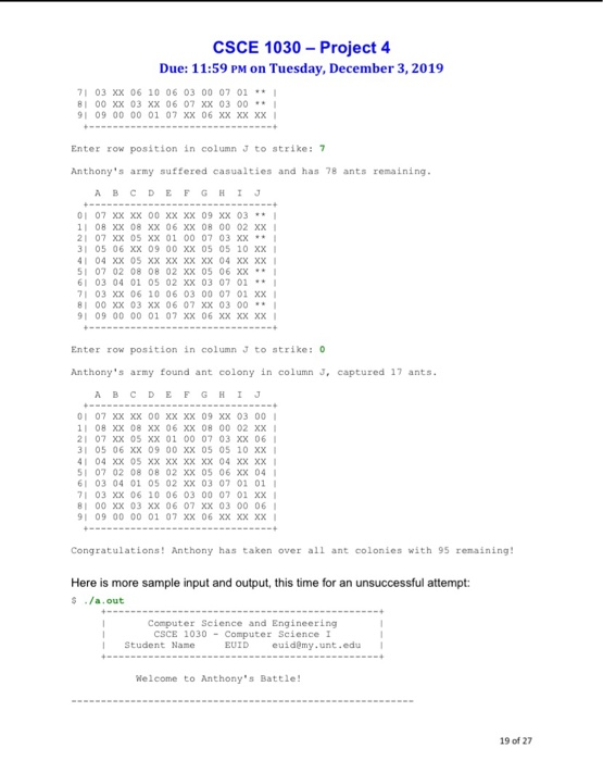 CSCE 1030: Homework 4 Due: 11:59 PM on Tuesday, | Chegg.com