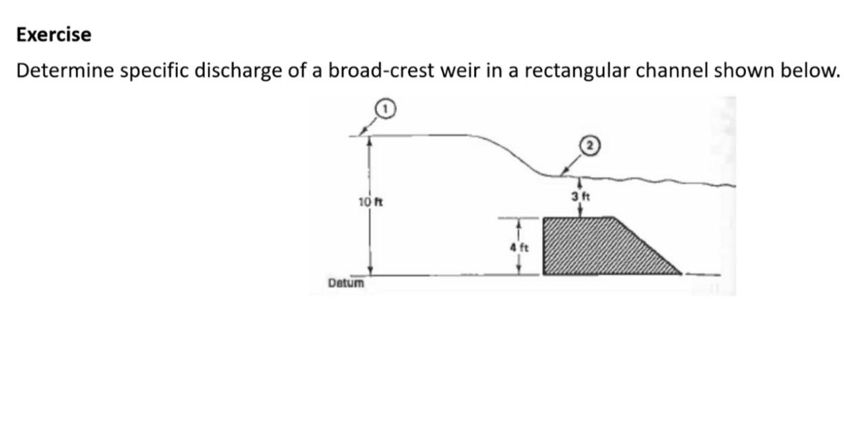 Solved Exercise Determine specific discharge of a | Chegg.com