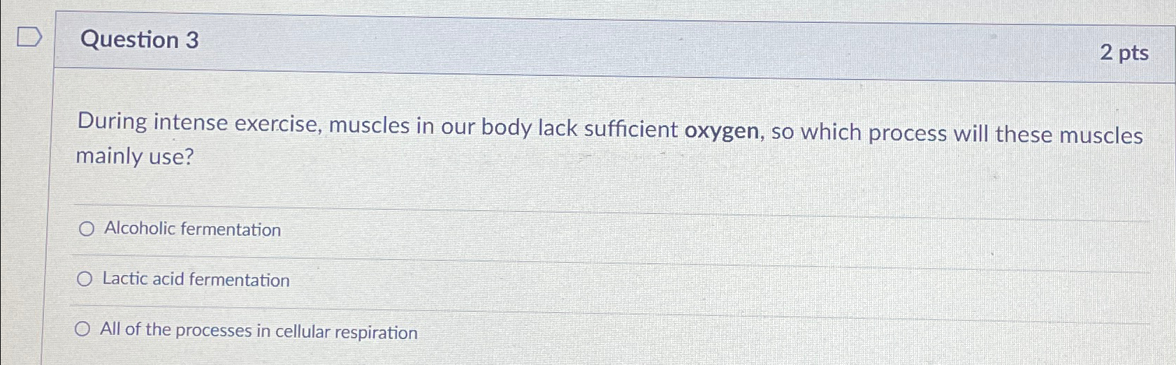 Solved Question 32ptsDuring intense exercise, muscles in our | Chegg.com