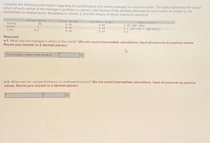 Solved Consider the following information regarding the | Chegg.com
