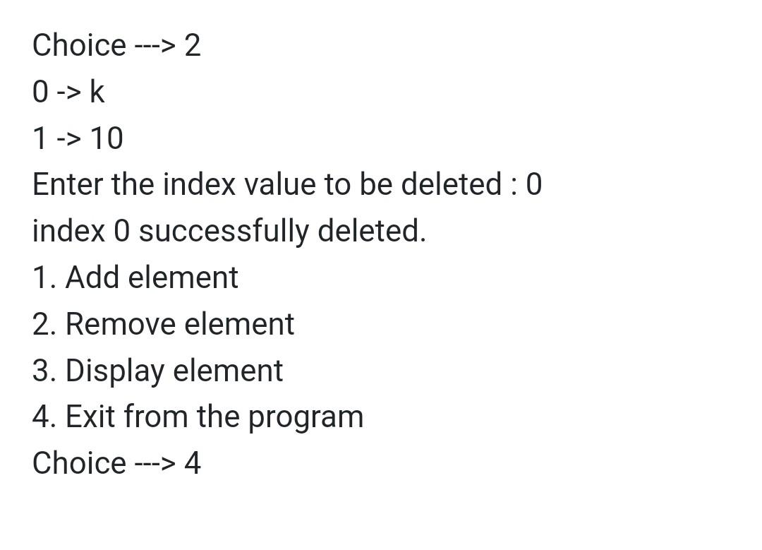 Solved provide a menu to manipulate or display the value of | Chegg.com