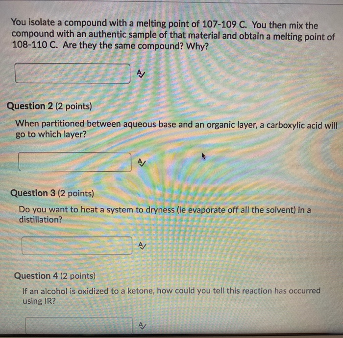 Solved You isolate a compound with a melting point of | Chegg.com