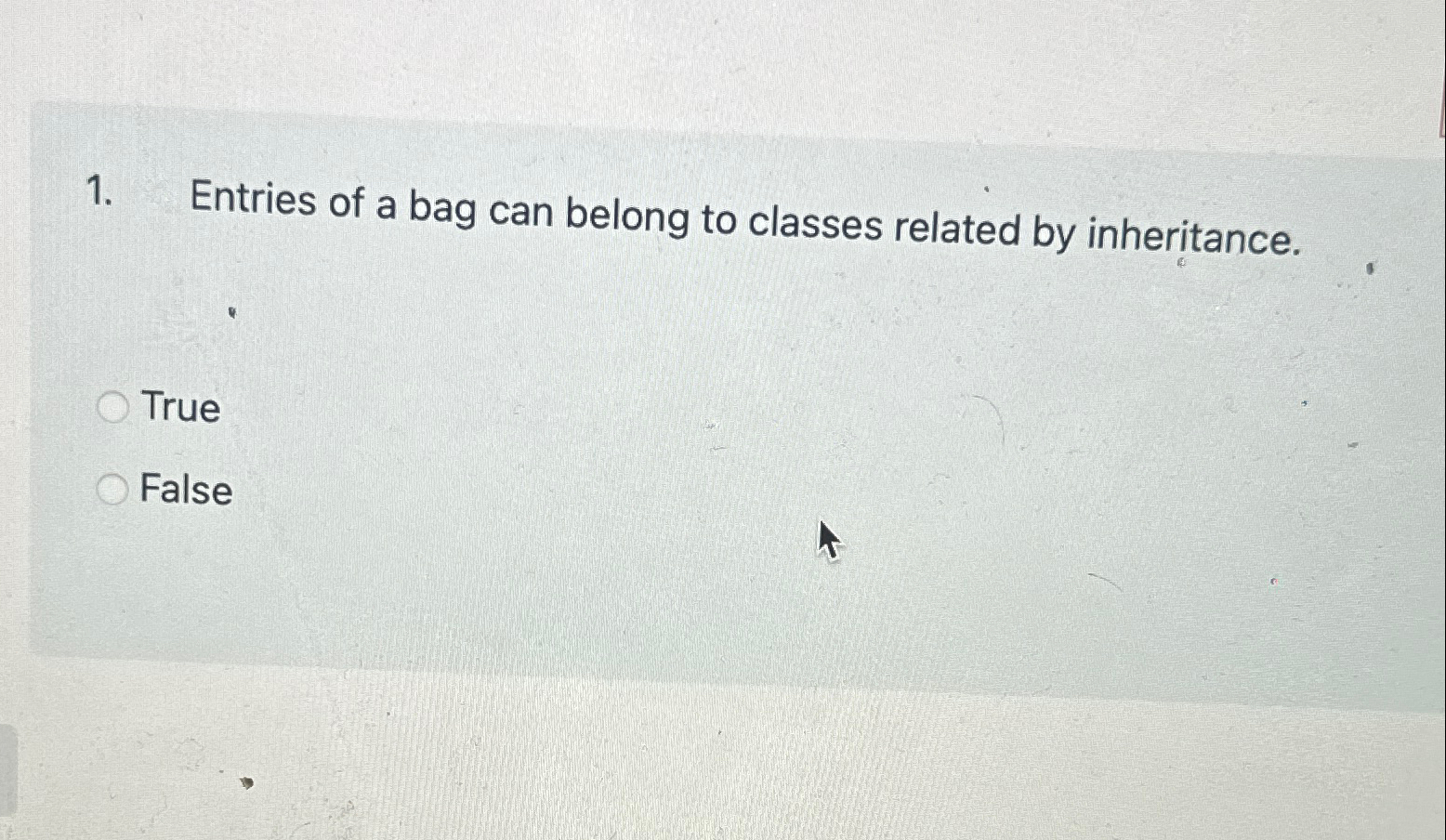 Solved Entries of a bag can belong to classes related by | Chegg.com