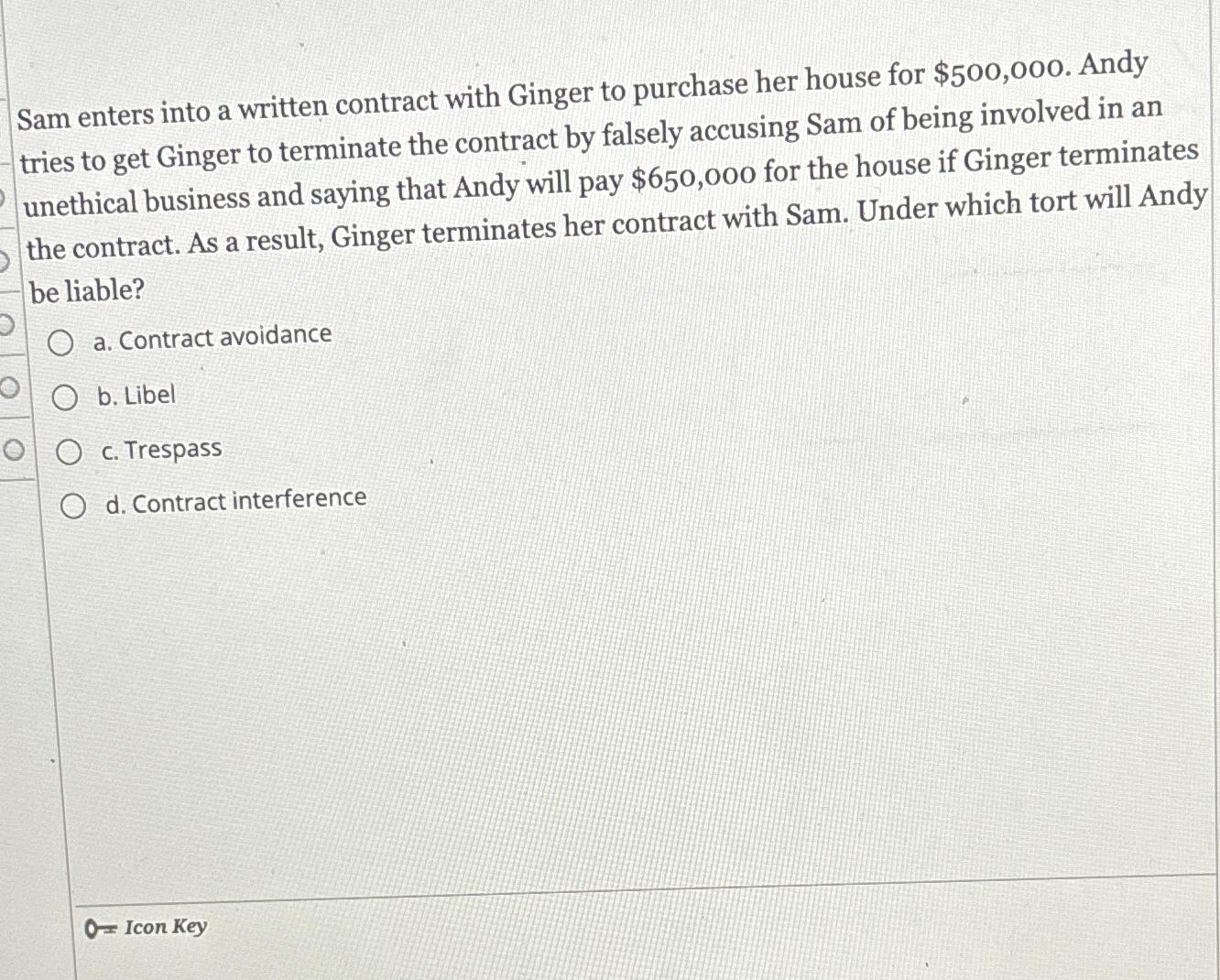 Solved Sam enters into a written contract with Ginger to | Chegg.com