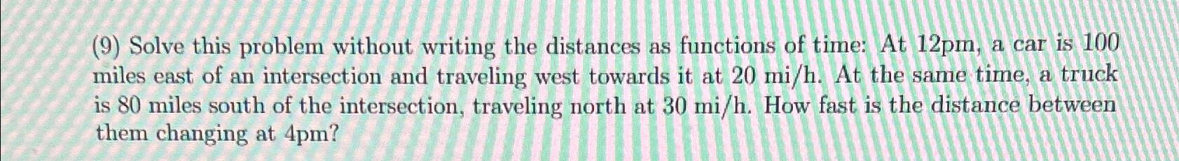 Solved Solve this problem without writing the distances as | Chegg.com