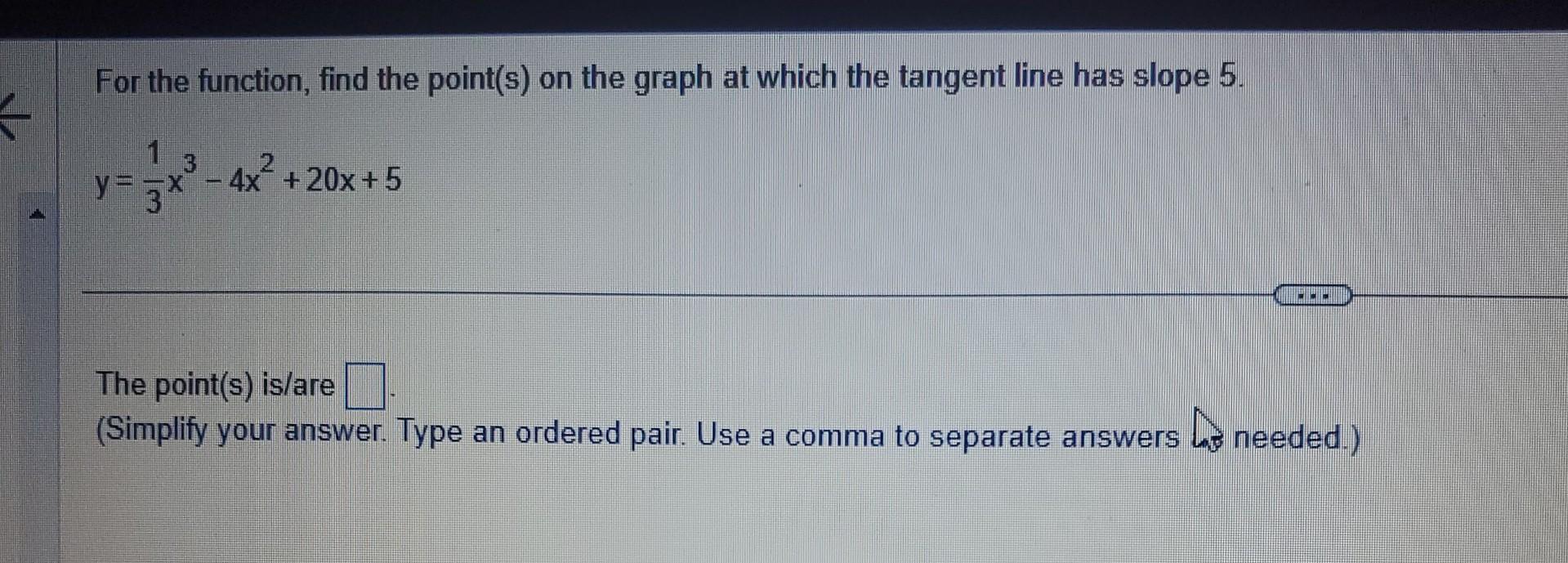 Solved For the function, find the point(s) on the graph at | Chegg.com