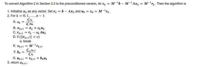 Solved Convergence Of Iterative Methods Like The Conjugate
