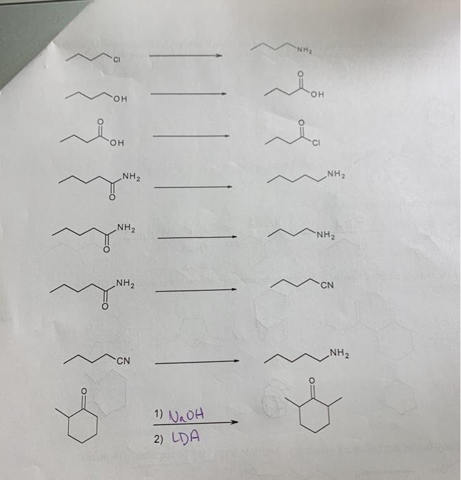 Solved -NH₂ CI OH OH OH -NH₂ NH2 NH2 NH2 NH2 CN NH2 CN 1 | Chegg.com