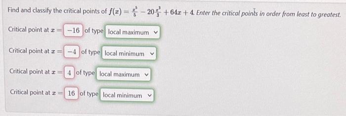 Solved Find and classify the critical points of | Chegg.com