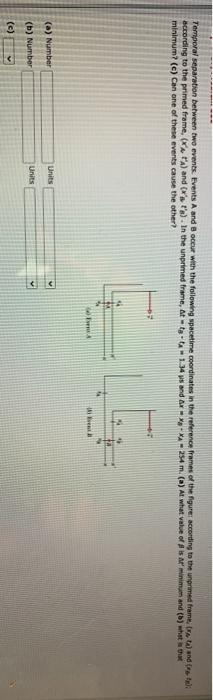 Solved Temporal separation between two events. Events A and | Chegg.com