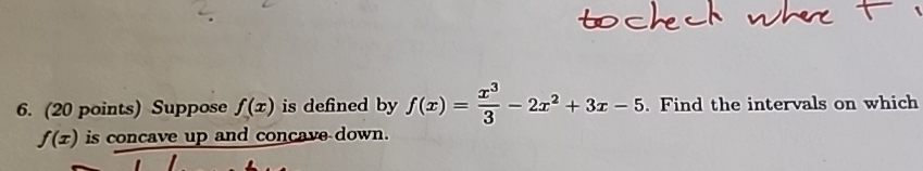 Solved Suppose f(x) ﻿is defined by f(x)=x33-2x2+3x-5. ﻿Find | Chegg.com