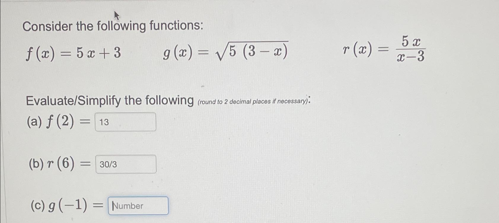 Solved Consider the following | Chegg.com