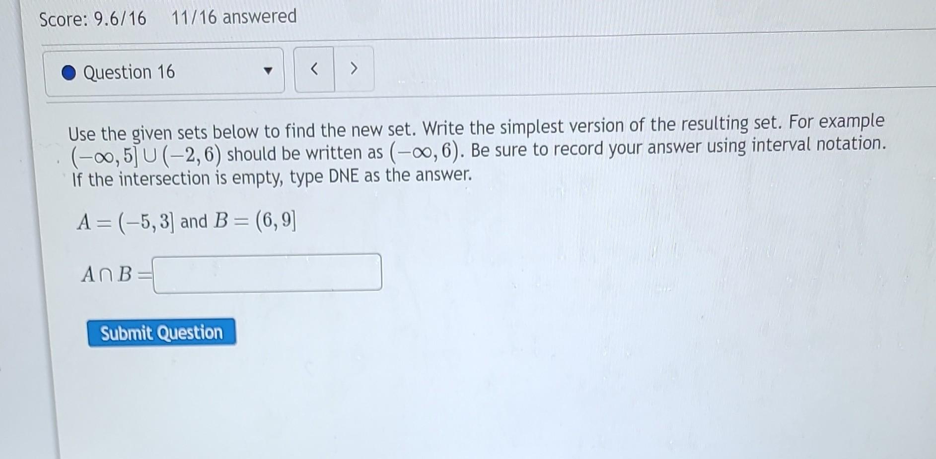 Solved Use the given sets below to find the new set. Write | Chegg.com