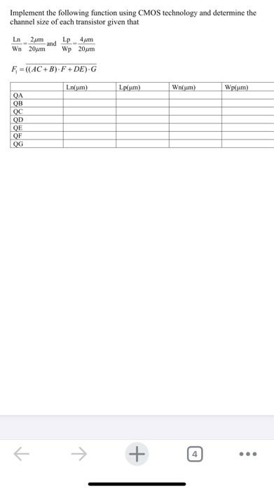 Solved Implement the following function using CMOS | Chegg.com