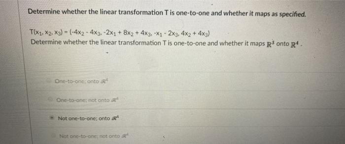 Solved Determine Whether The Linear Transformation Tis