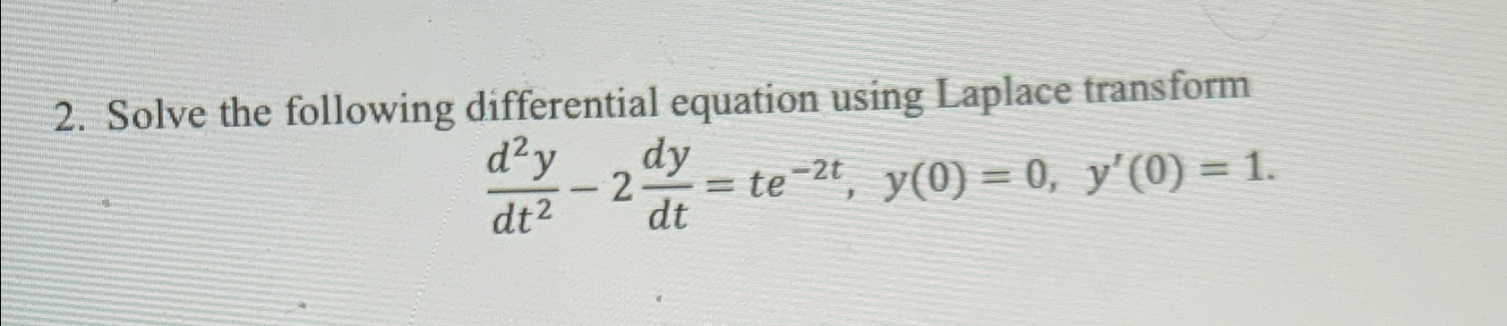 Solved Solve the following differential equation using | Chegg.com