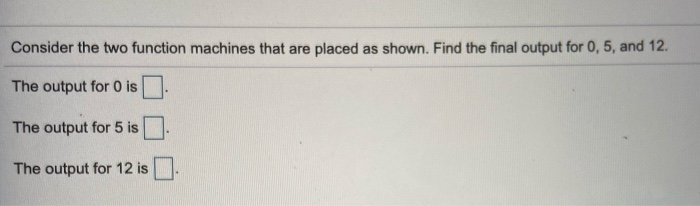 Solved Consider the two function machines that are placed as | Chegg.com
