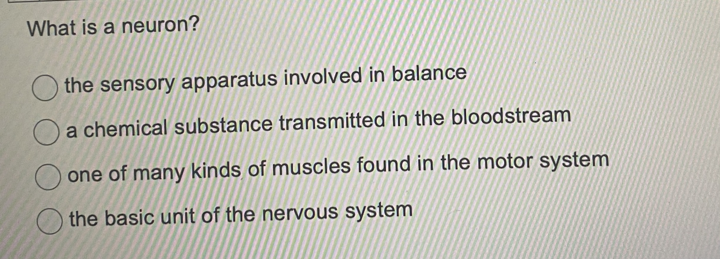 Solved What is a neuron?the sensory apparatus involved in | Chegg.com