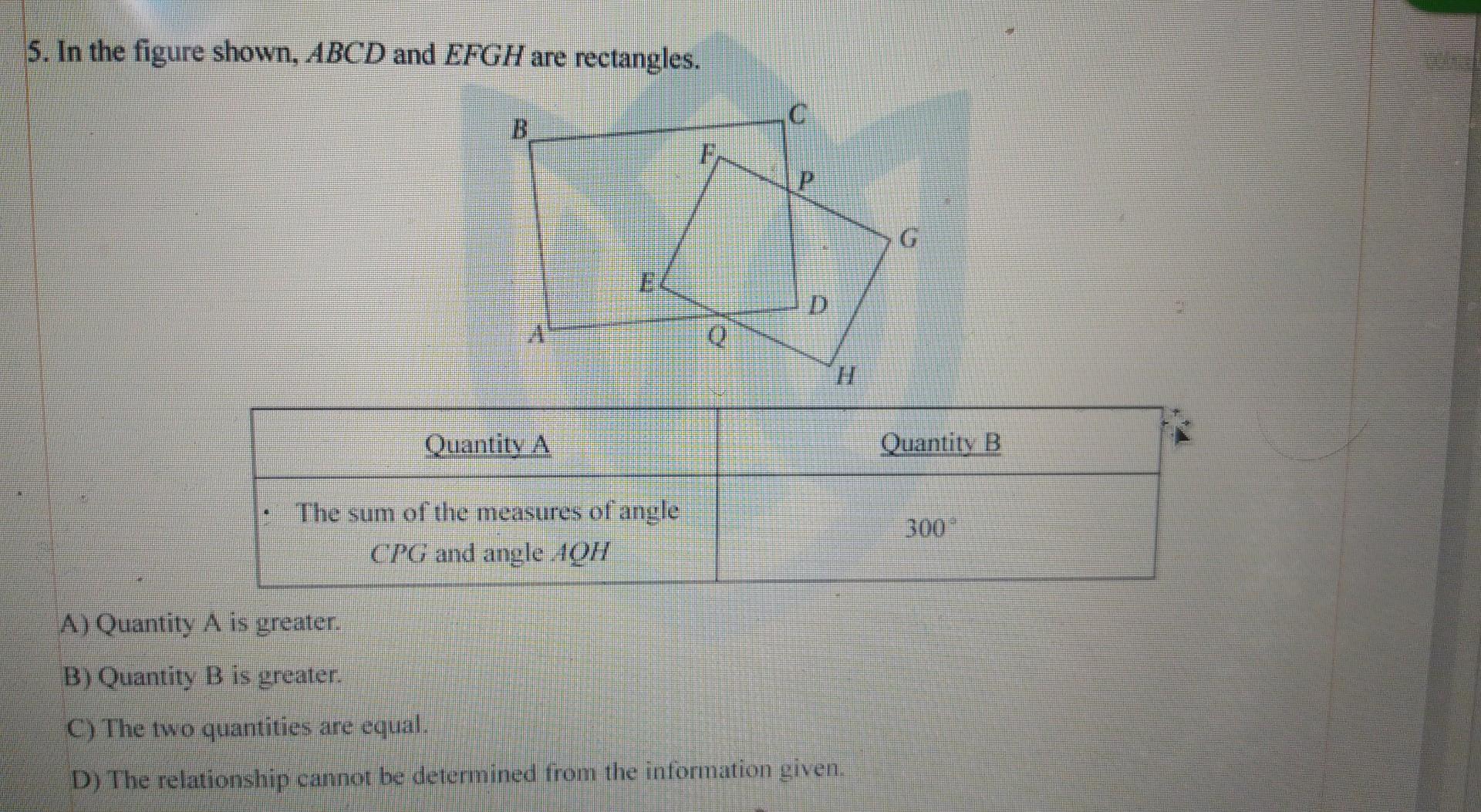 Solved 5. In the figure shown, ABCD and EFGH are rectangles. | Chegg.com