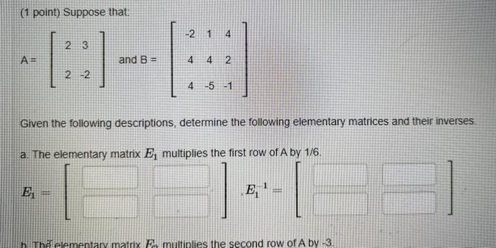Solved Given the following descriptions; determine the | Chegg.com