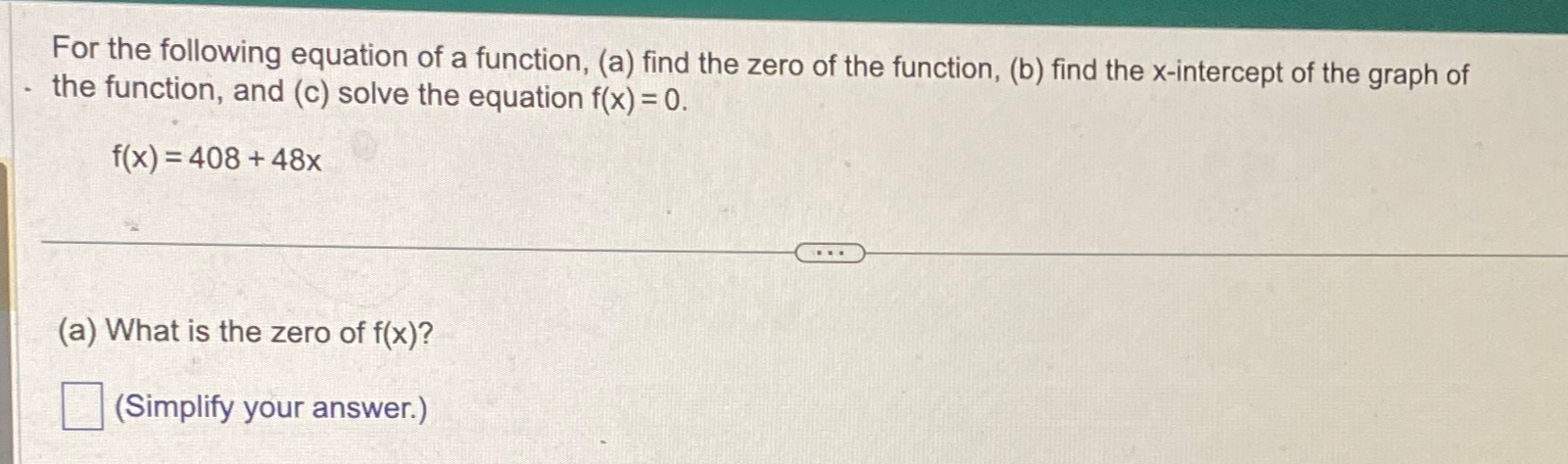 Solved For the following equation of a function, (a) ﻿find | Chegg.com