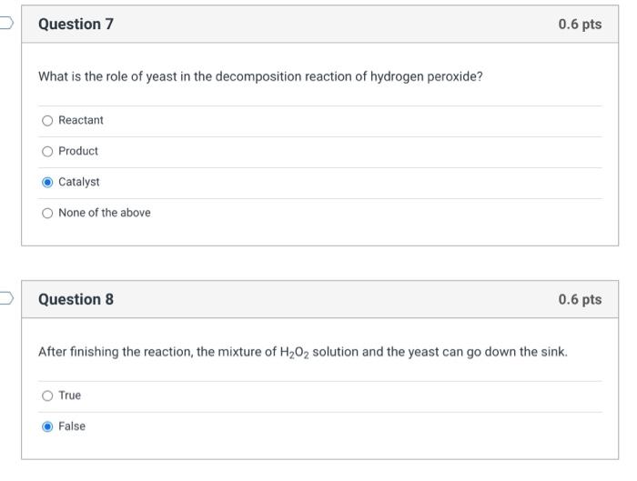 Solved What is the role of yeast in the decomposition | Chegg.com