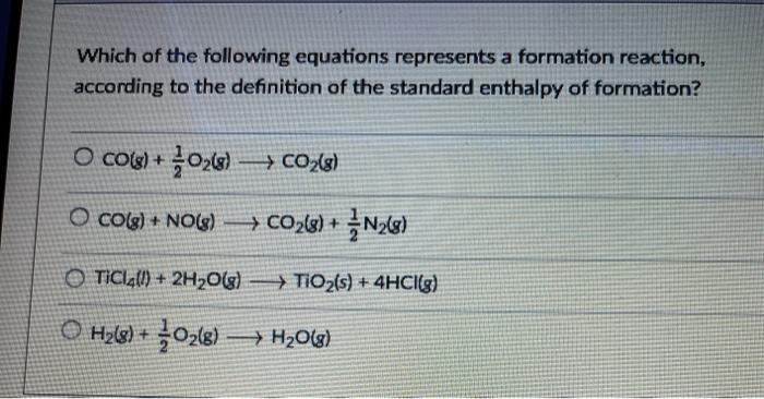 Solved which of the following equation represents a | Chegg.com
