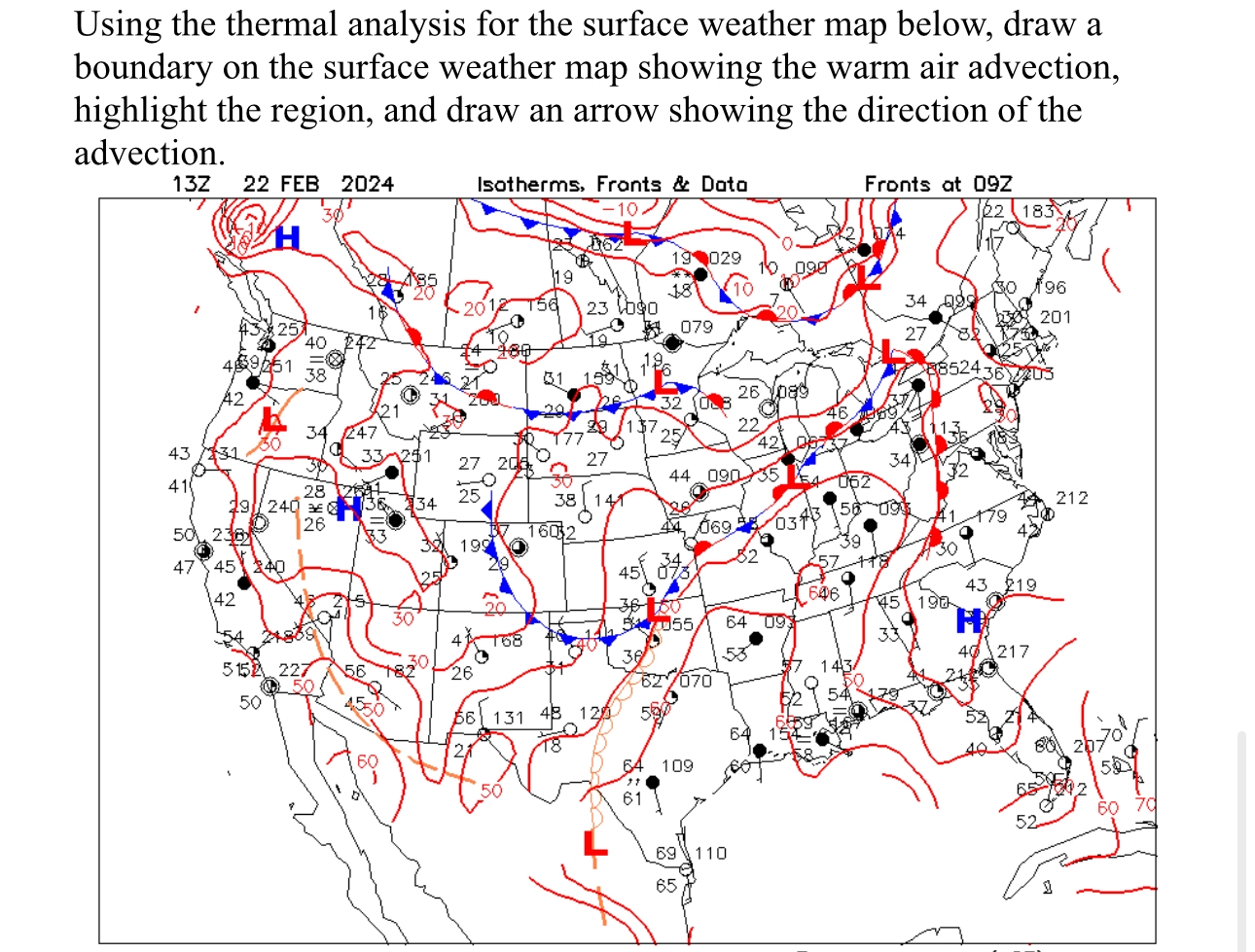 Solved Using the thermal analysis for the surface weather | Chegg.com