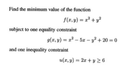 Solved Find The Minimum Value Of The Function F X Y X2