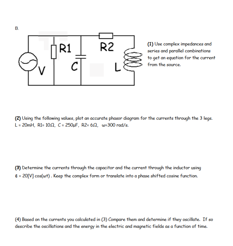 Solved (1) ﻿Use complex impedances andseries and parallel | Chegg.com