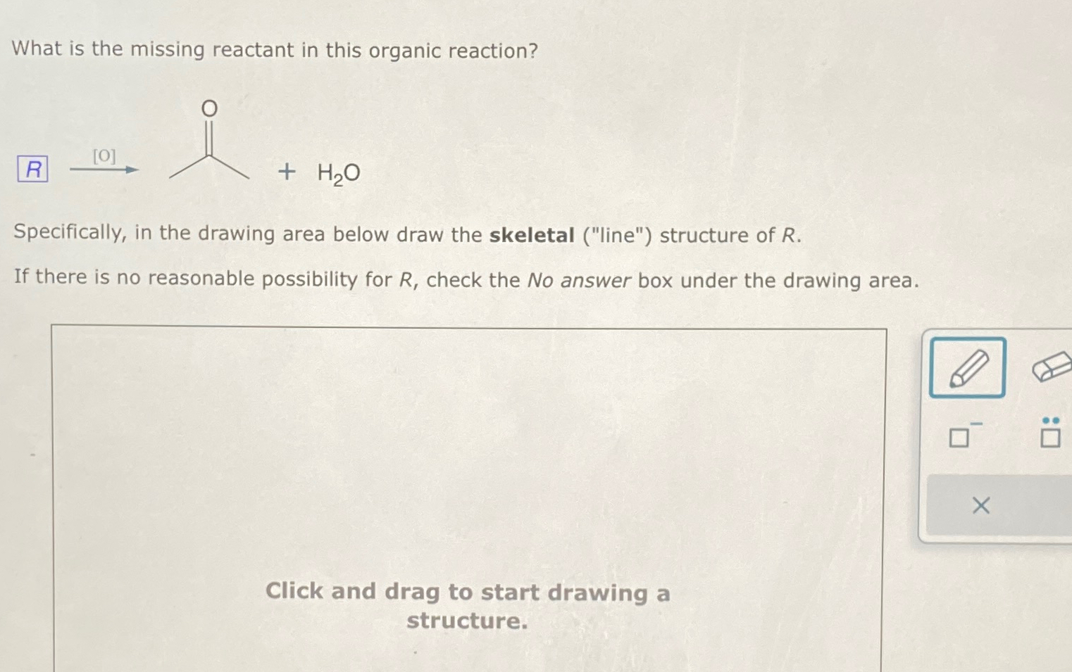 What is the missing reactant in this organic | Chegg.com
