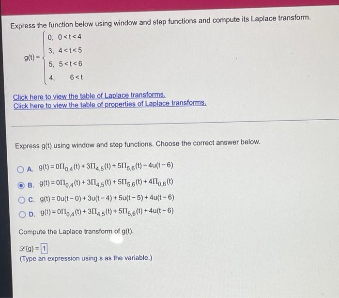 Solved Express the function below using window and step | Chegg.com